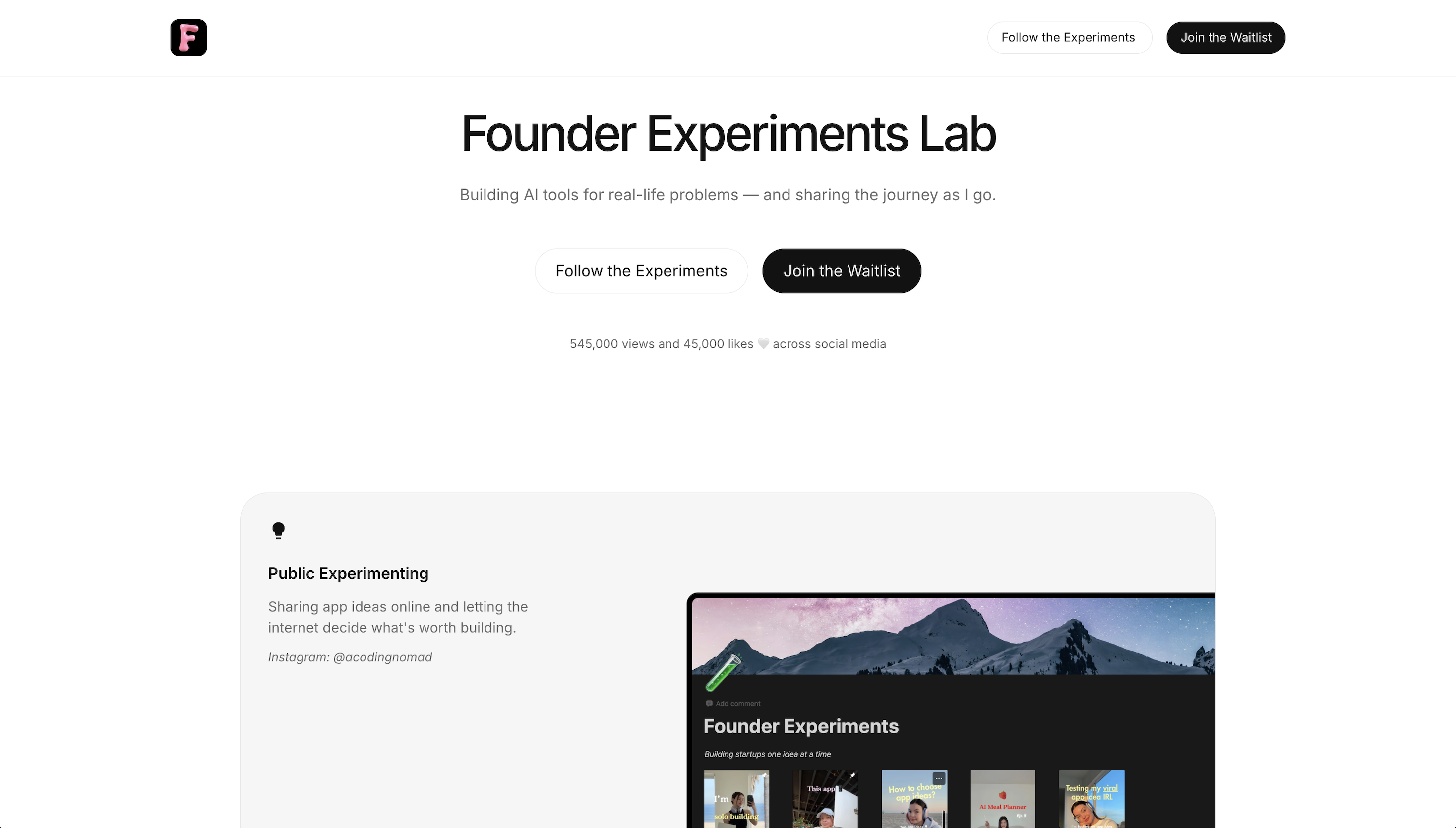 Founder Experiments Lab