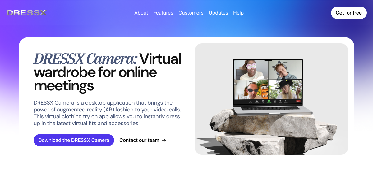 DRESSX Camera: Virtual Try On App for Video Calls | AR Fashion