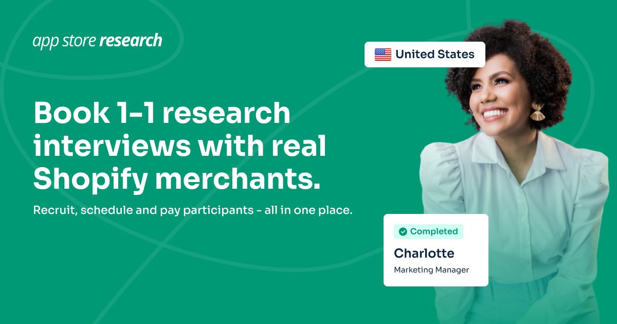 Book sales & research calls with real Shopify merchants | App store ...
