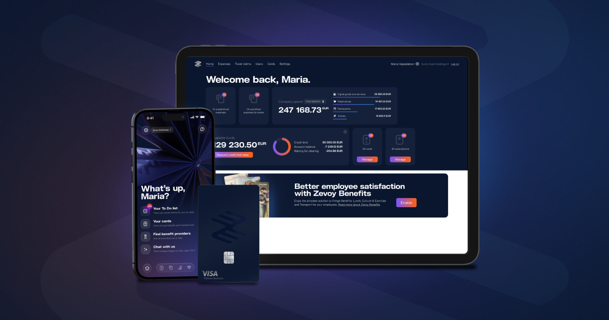 Corporate Visa Cards with Built-In Expense Management | Zevoy