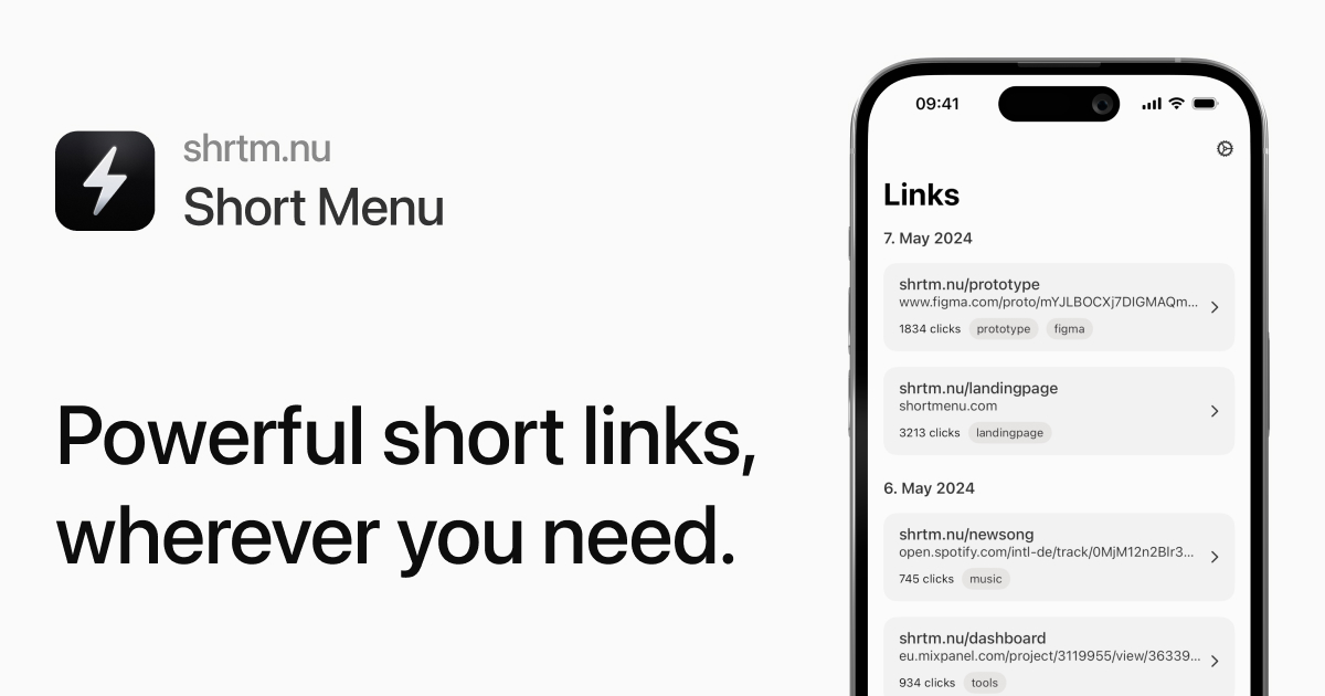 Short Menu – Powerful URL Shortener