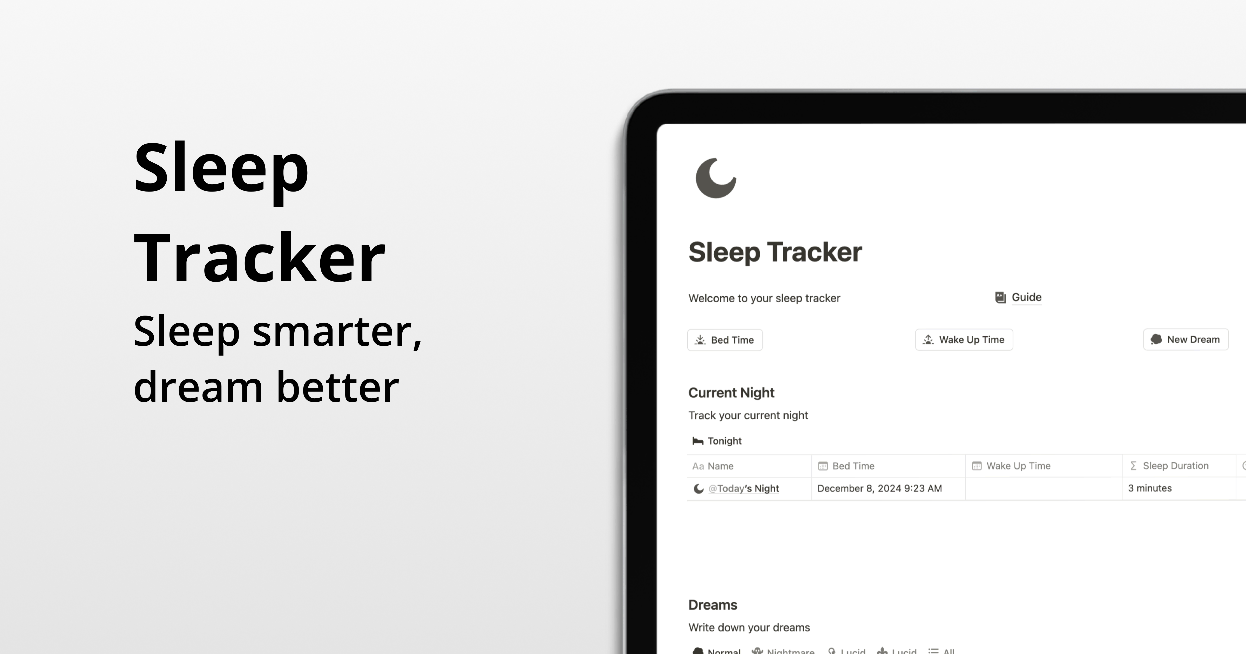 Notion Sleep Tracker - Eazypath
