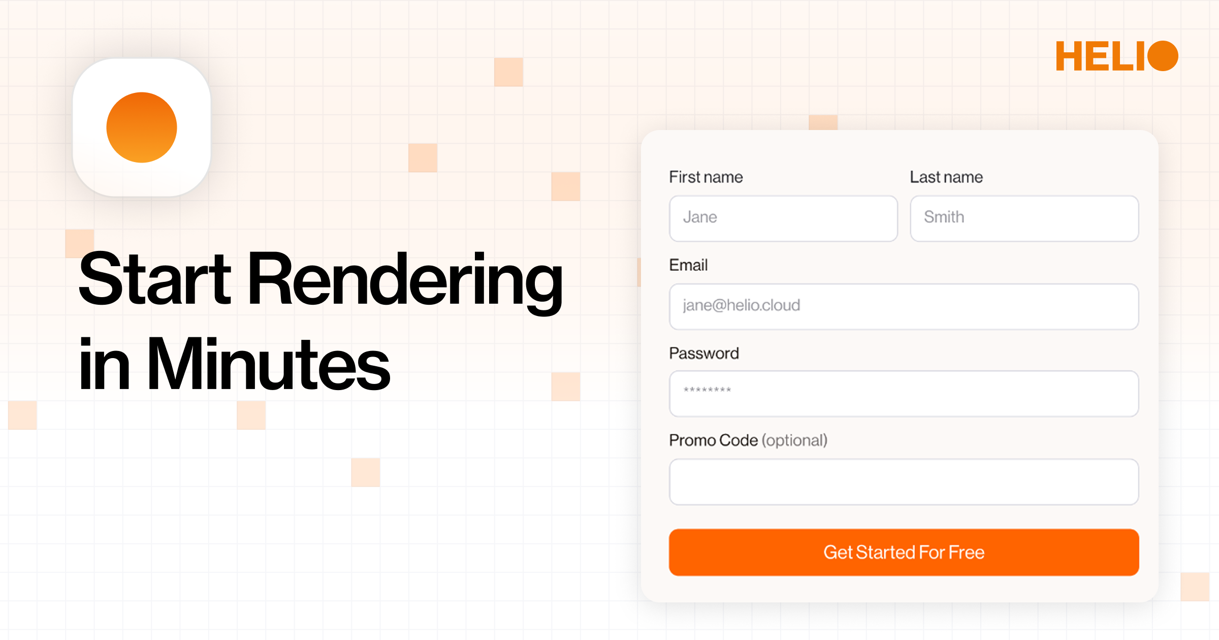 Signup to Helio Cloud Rendering – Fast, Global and Scalable