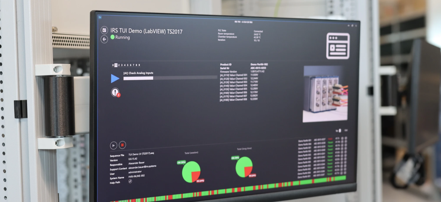 TUI – Test Stand User Interface for NI TestStand | IRS Systems
