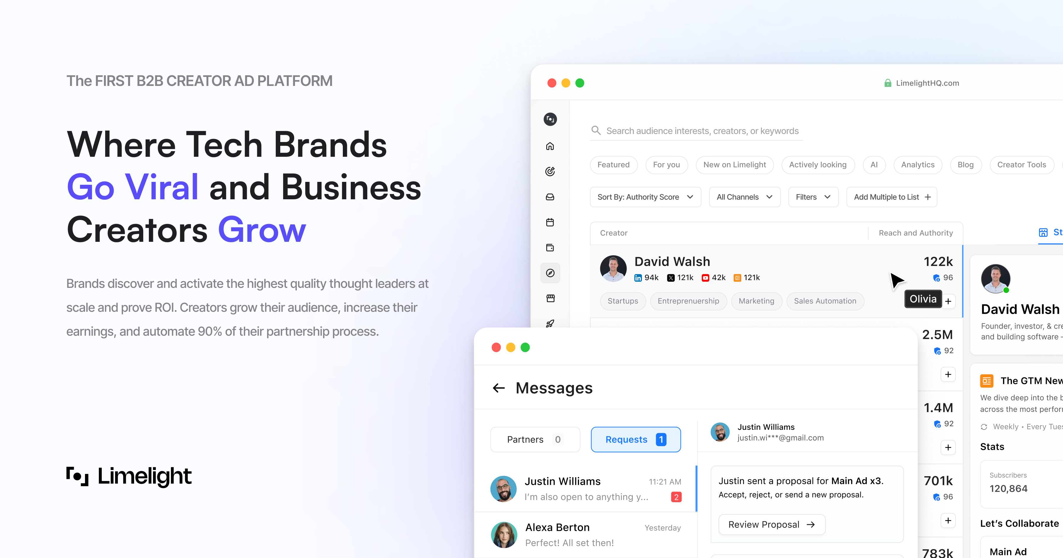 Limelight – The First B2B Creator Partnership Platform