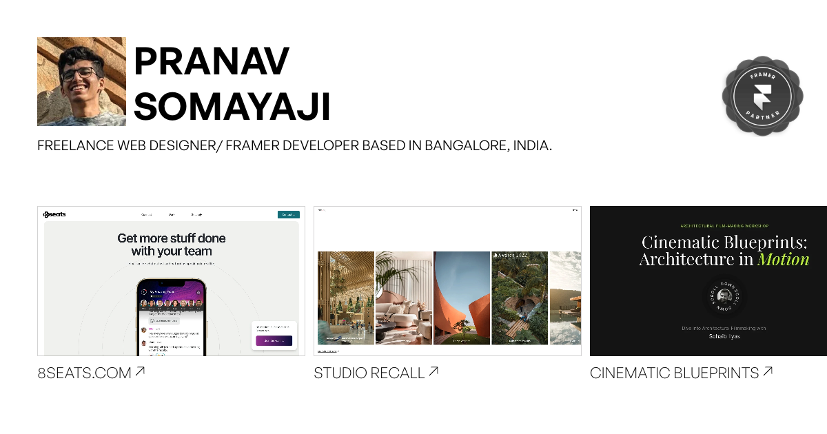 Pranav Somayaji - Web designer