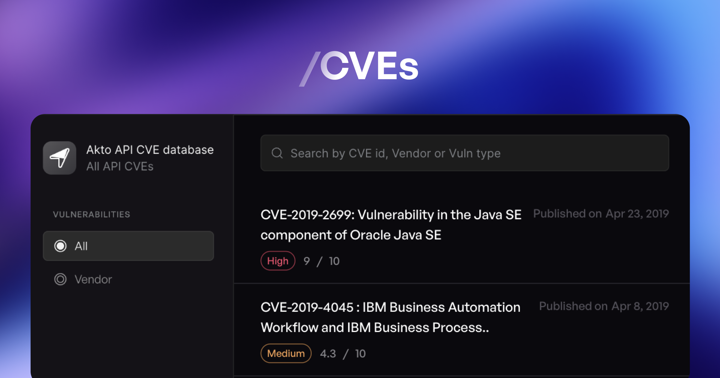 CVE Vulnerability Database | Exploit Database | Akto