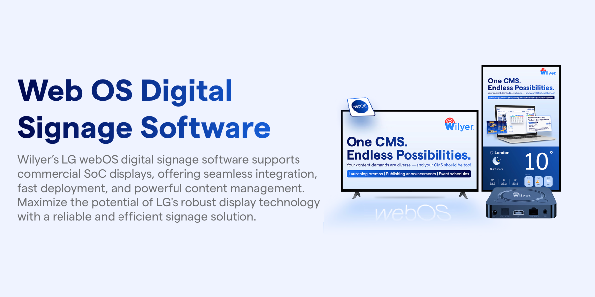 LG webOS Digital Signage Software for Multiple Screens