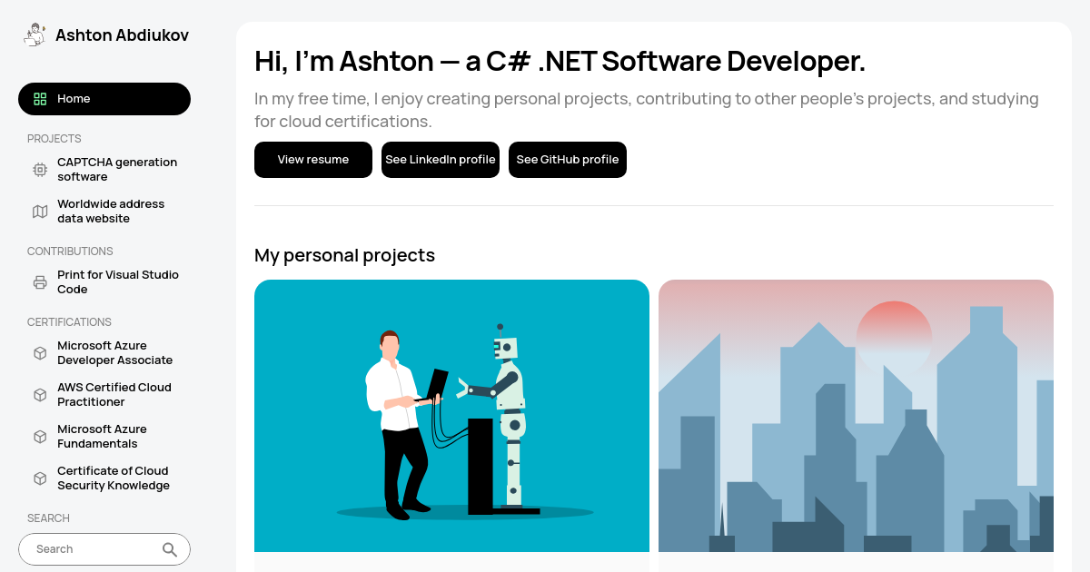 Ashton Abdiukov | C# .NET Software Developer