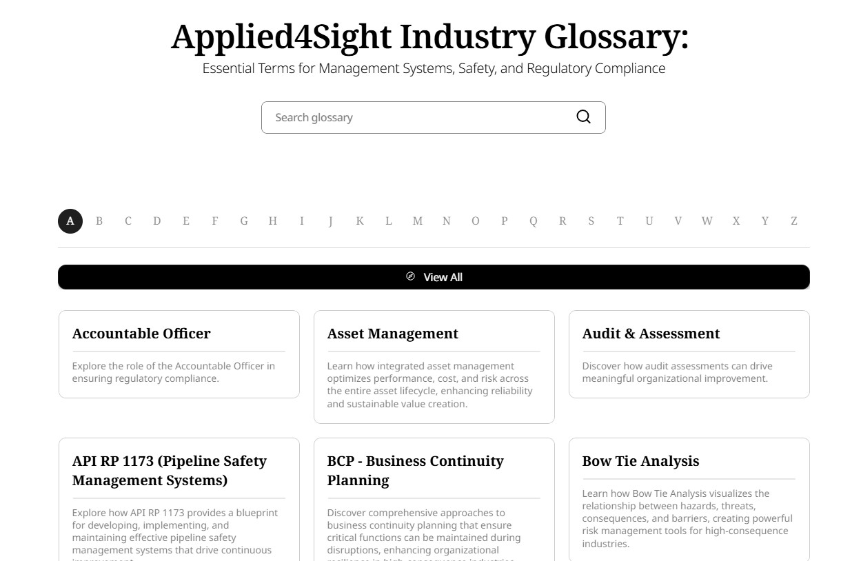Applied4Sight - Glossary