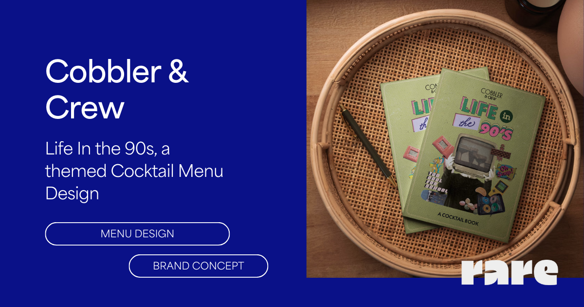 Cobbler & Crew 90s Retro Menu | Rare Ideas