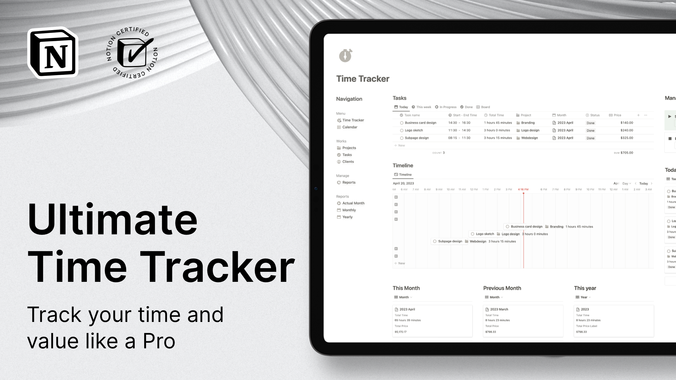 Ultimate Notion Time Tracker Template @ Solt Wagner