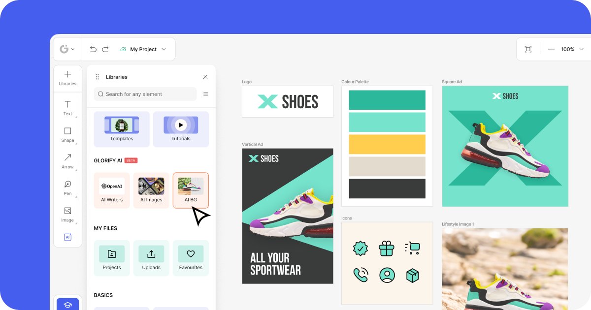 Glorify - Online Graphic Design Tool for E-com Business Owners