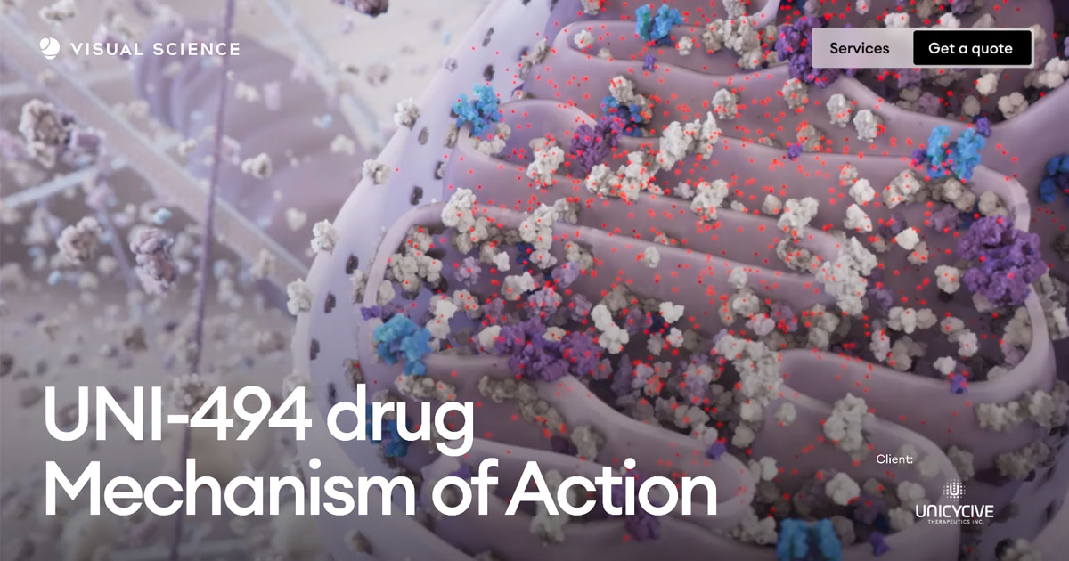 MoA Animation UNI-494 Kidney Disease Case Study | Visual Science