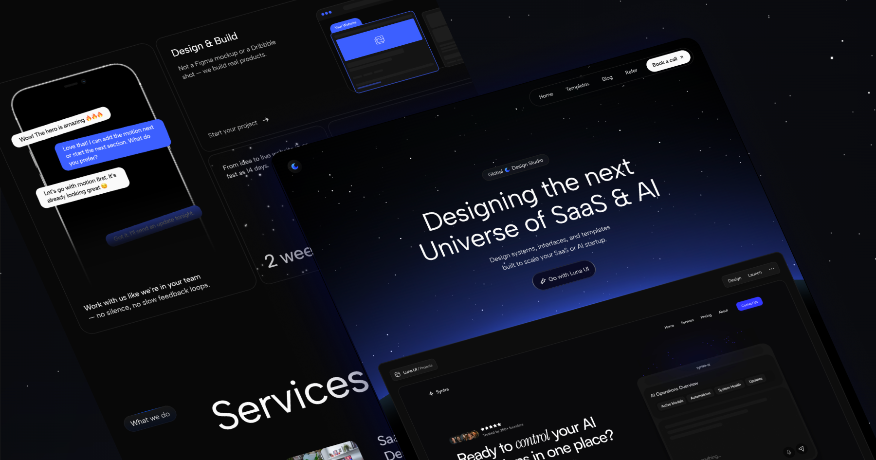 Luna UI — Design Studio for SaaS, AI & Tech Founders