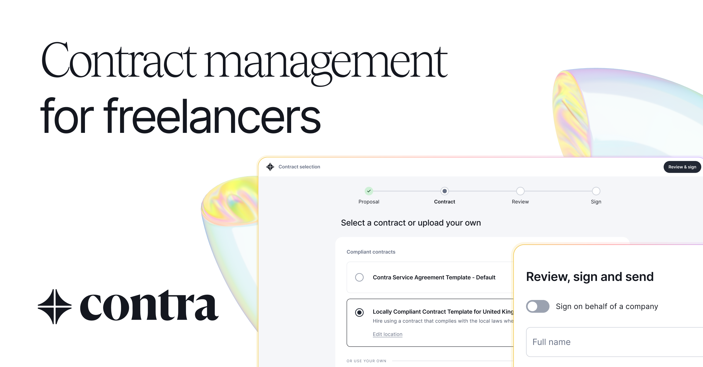 Contract management for freelancers | Contra