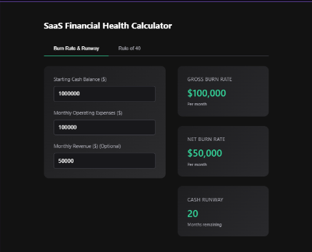 SaaS Financial Health Calculator