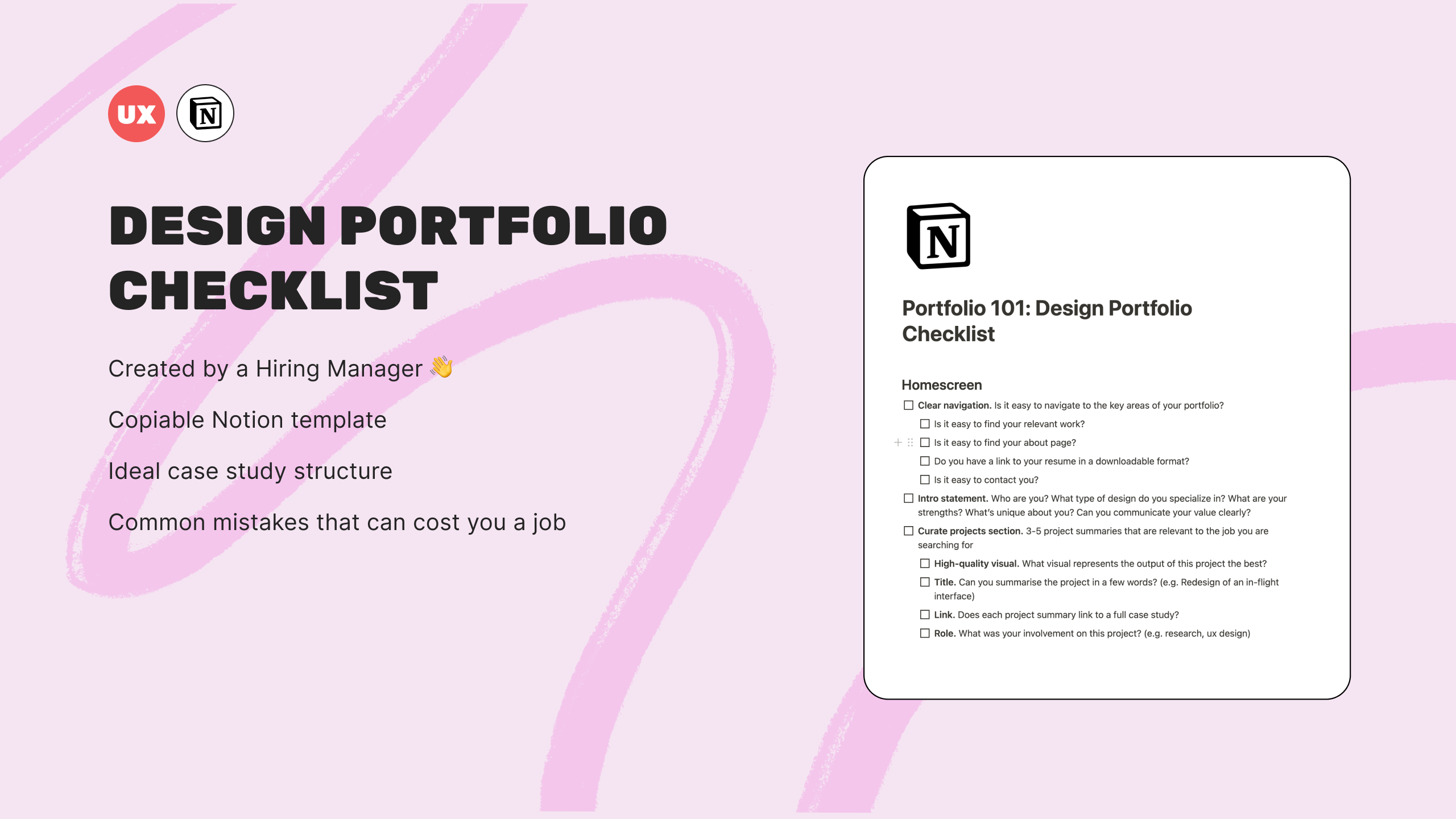 UX Survival Guide - Design Portfolio Checklist