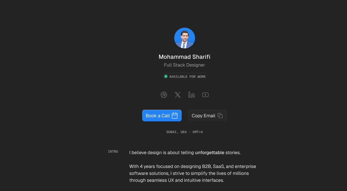 Mohammad Sharifi Portfolio