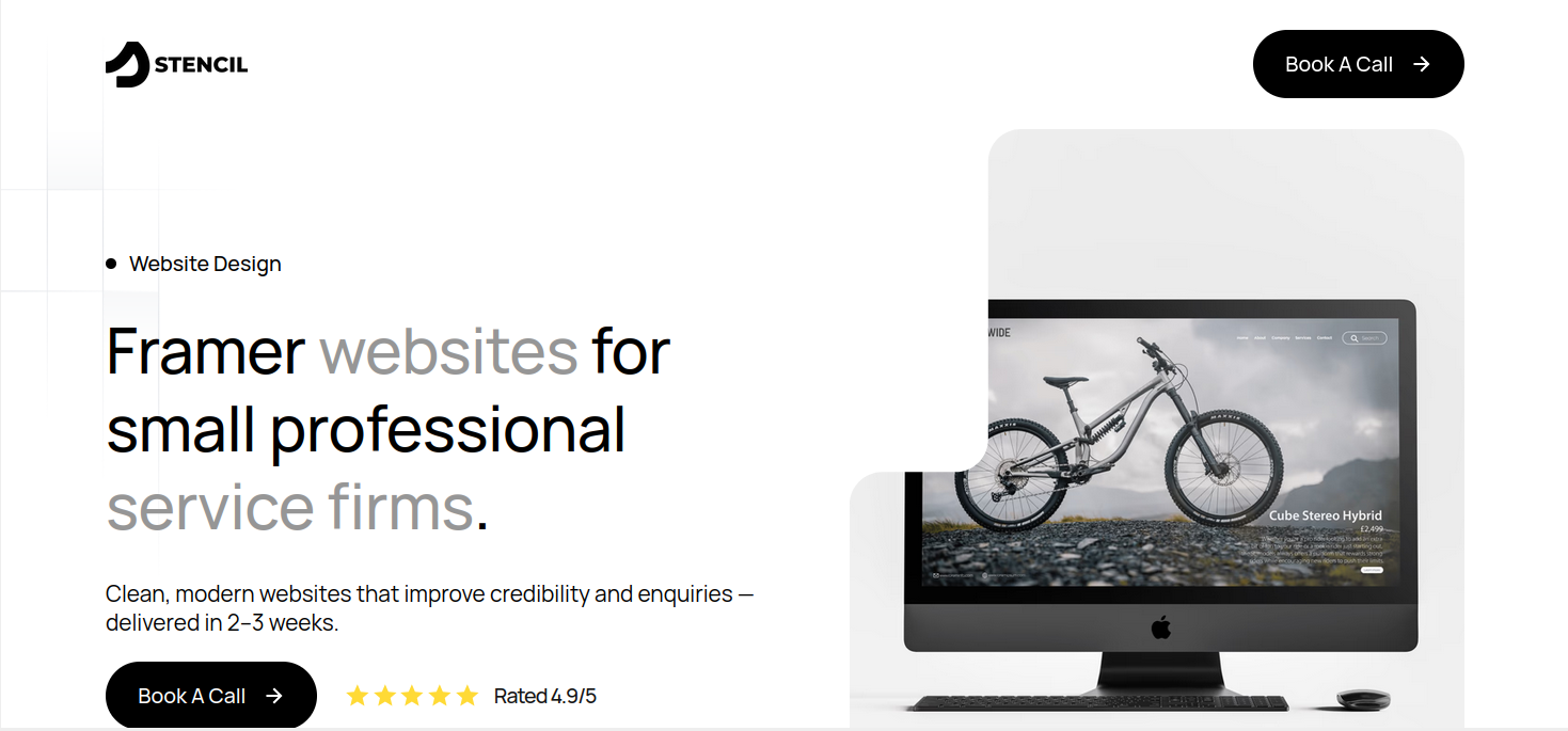 Stencil Website Design - Framer websites for small professional service ...