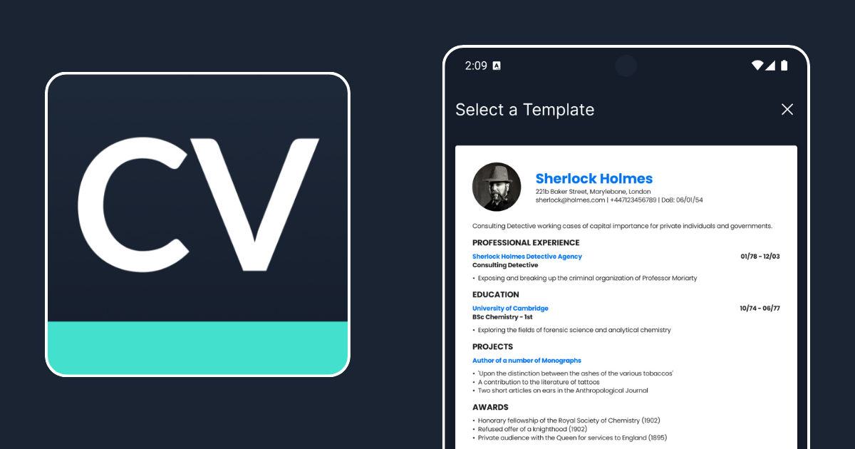 Resume builder for Android - CV Engineer