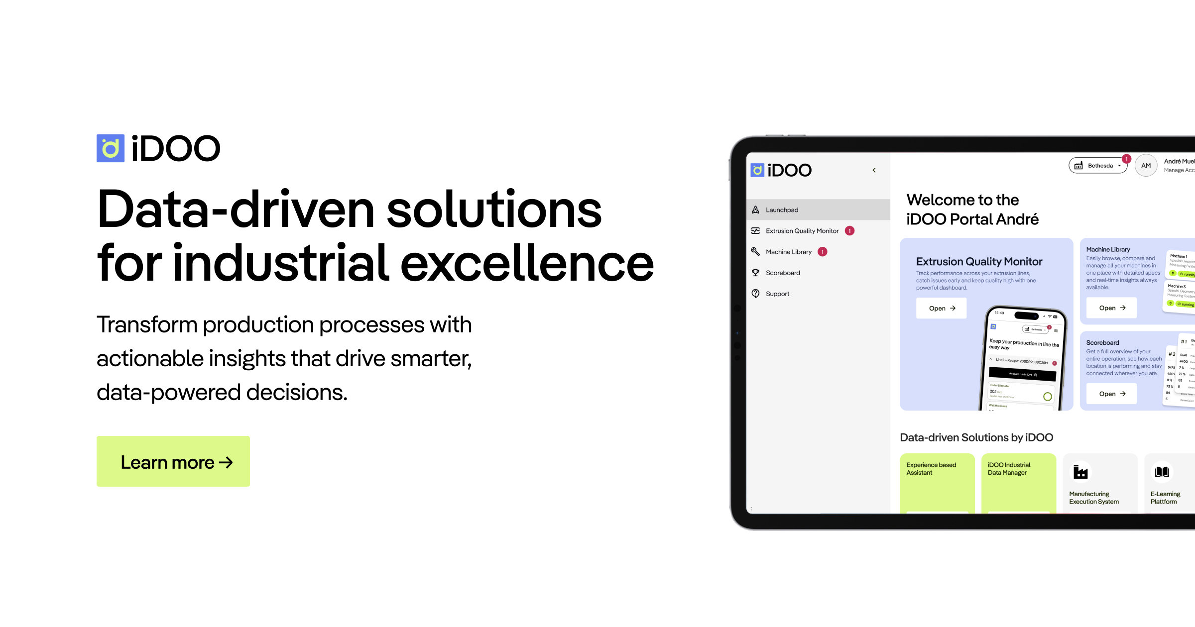 Idoo Data Driven Solutions For Industrial Excellence