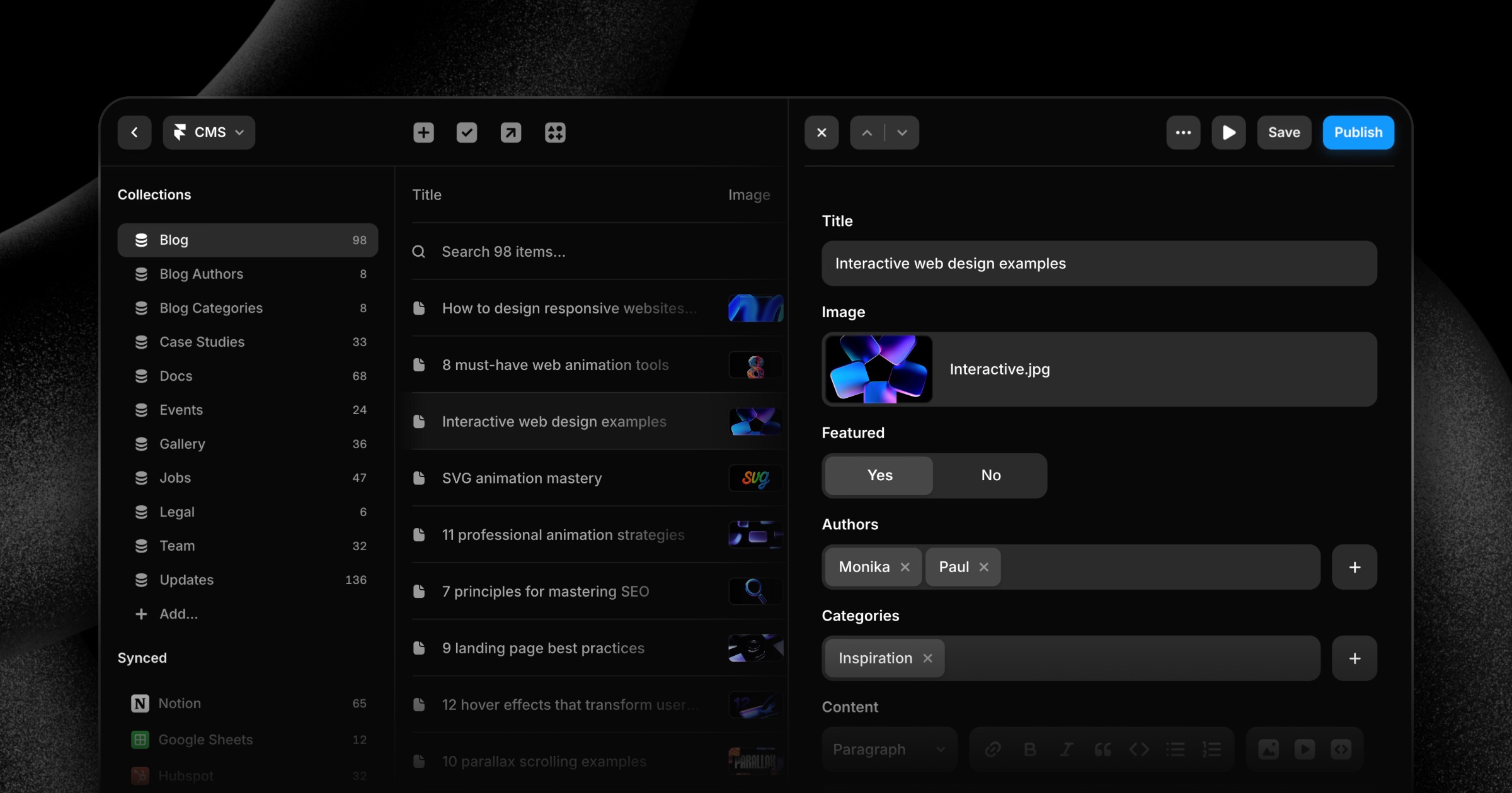 Framer: Advanced CMS