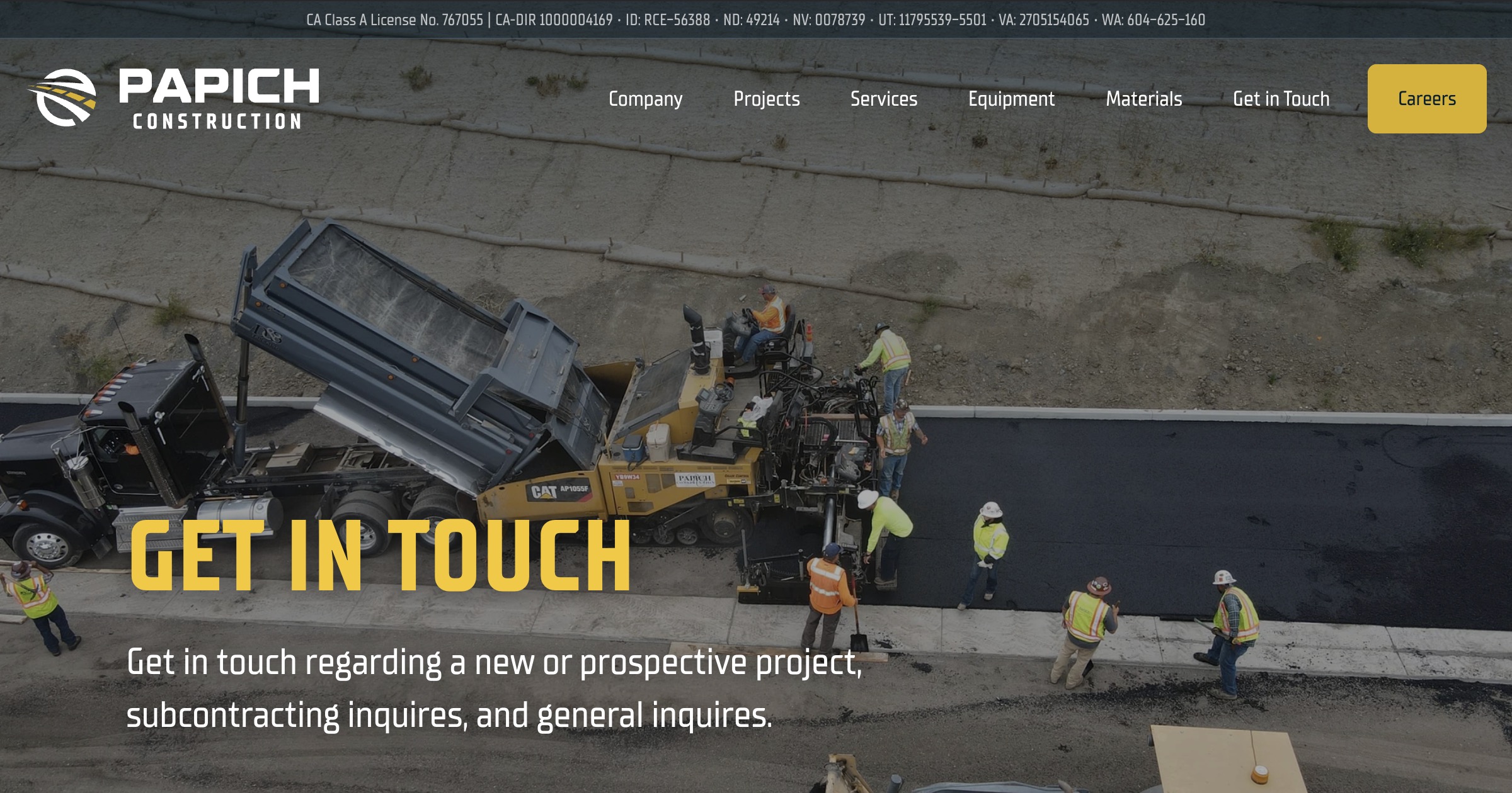 Contact Us - Papich Construction