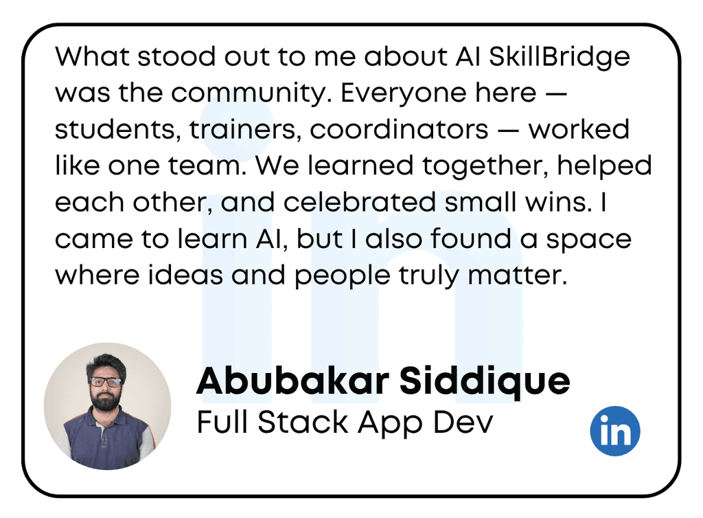 AI SkillBridge Pakistan's 1st Advanced AI Training School