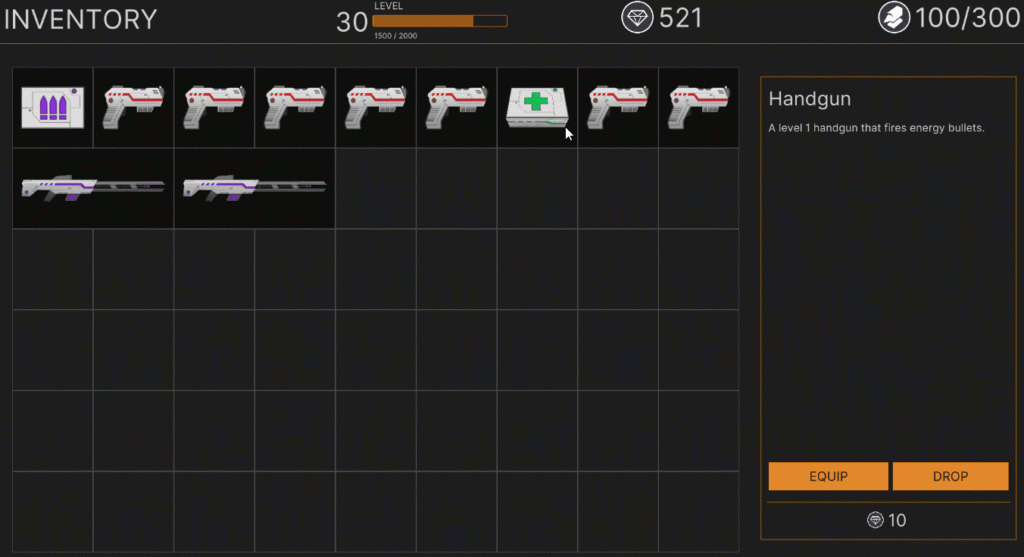Code the grid based inventory system - What Up Games