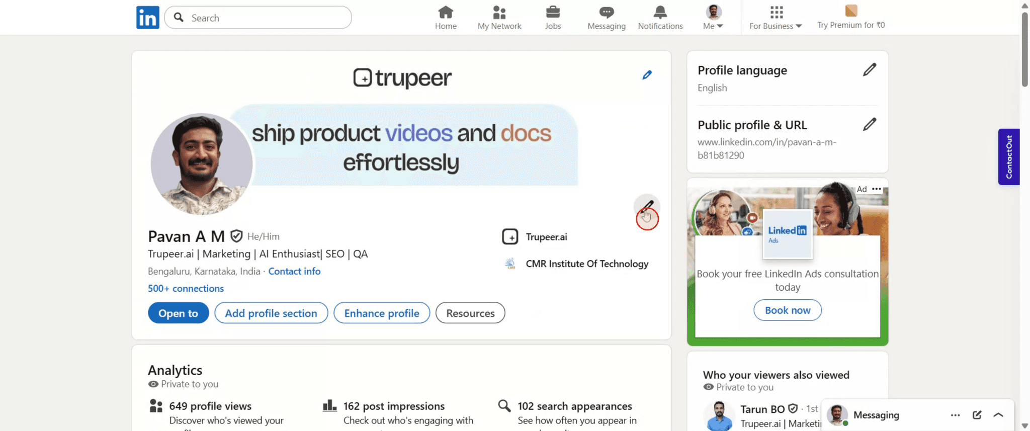 How to Add Github to LinkedIn - 1 minute video guide