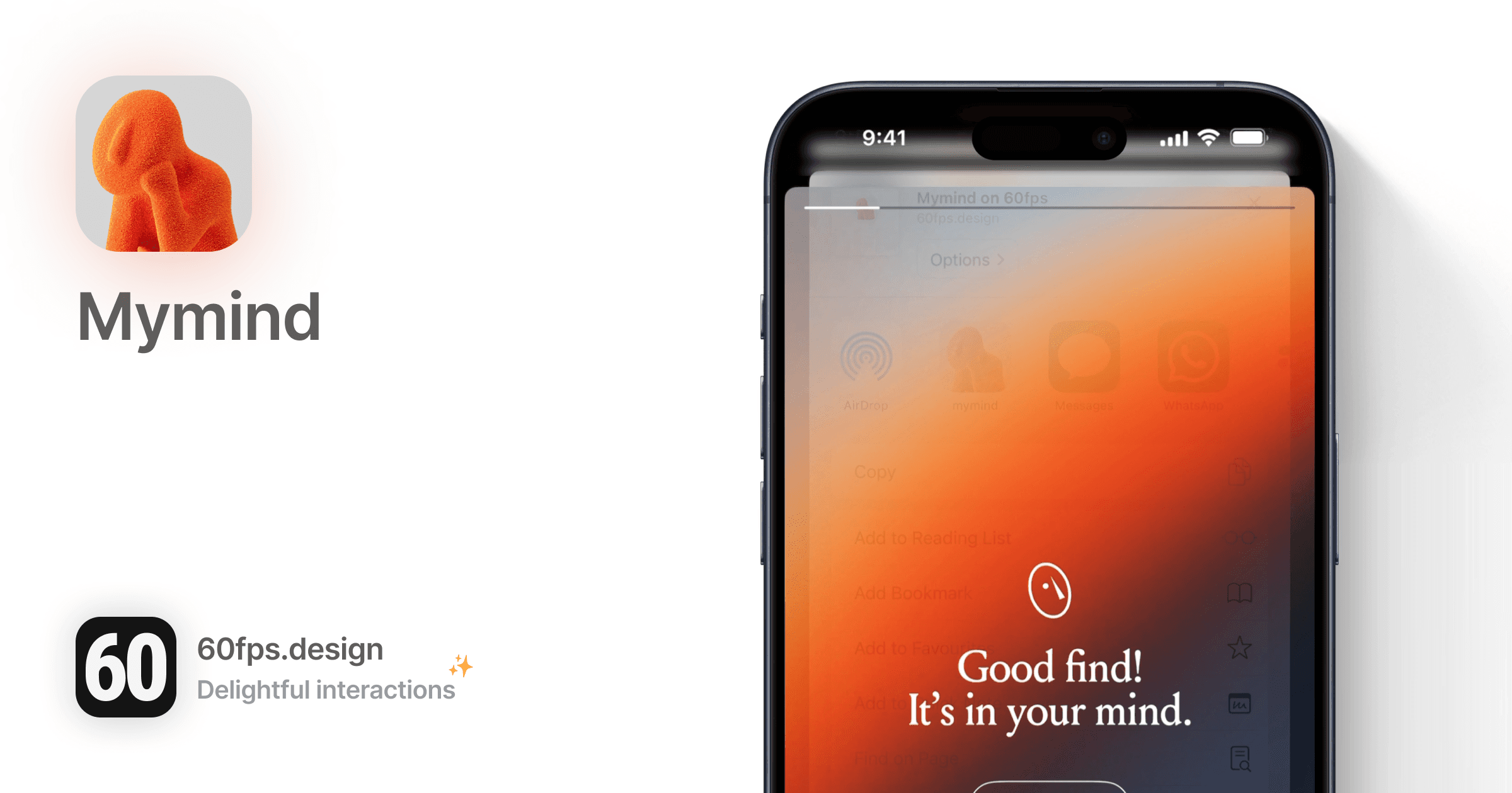 Mymind iOS App UI/UX animation