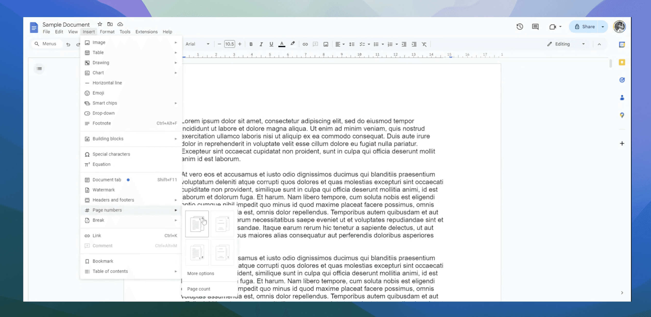 Learn how to add page numbers in google doc in 6 quick steps - 1 minute ...