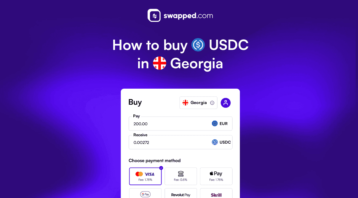 How to buy USDC (USDC) in Georgia with EUR