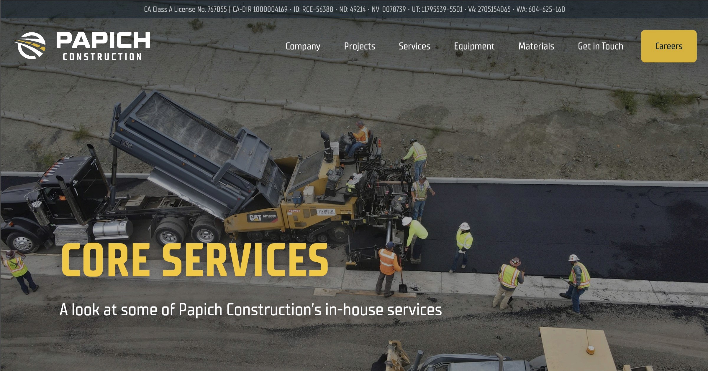 Core Services - Papich Construction