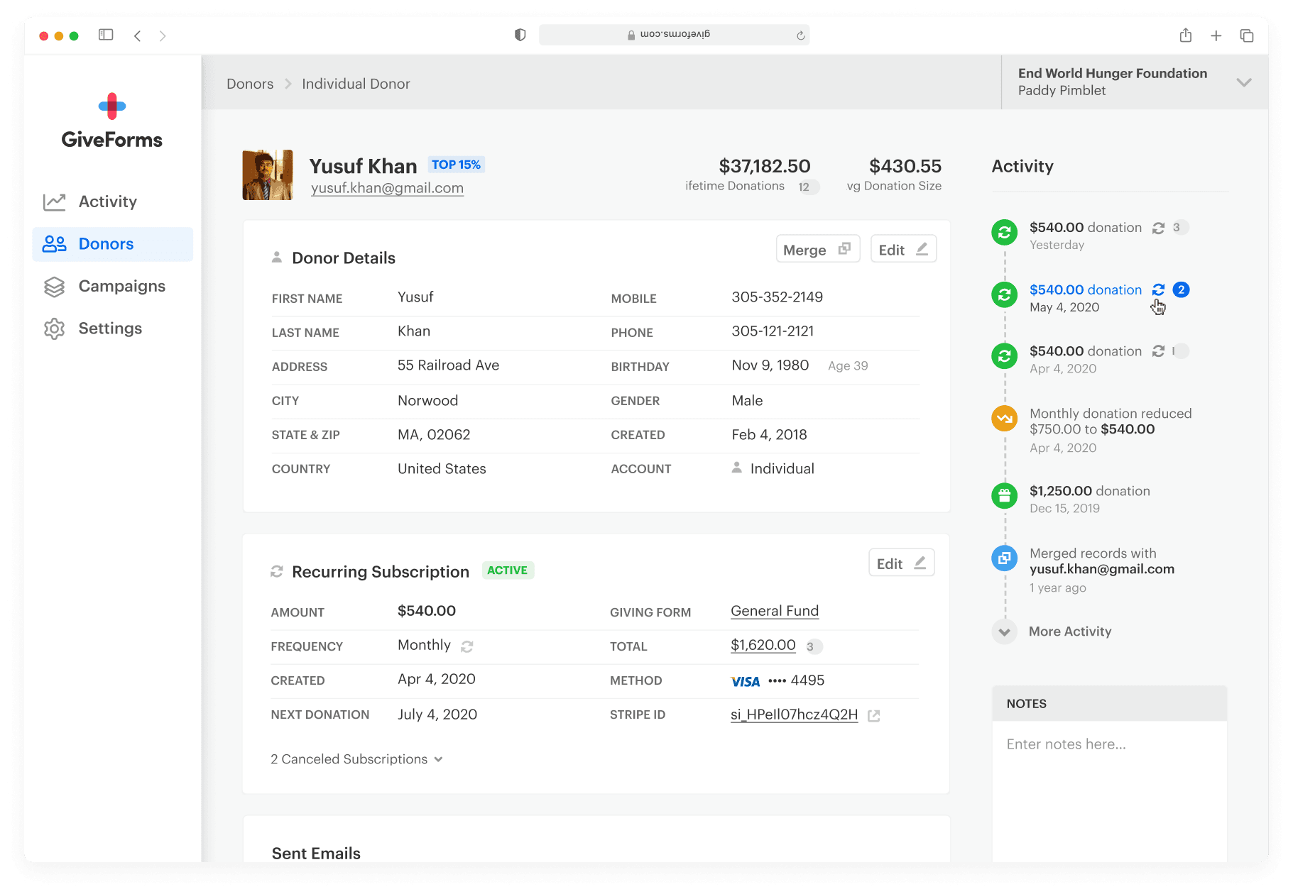 GiveForms - Dreamten
