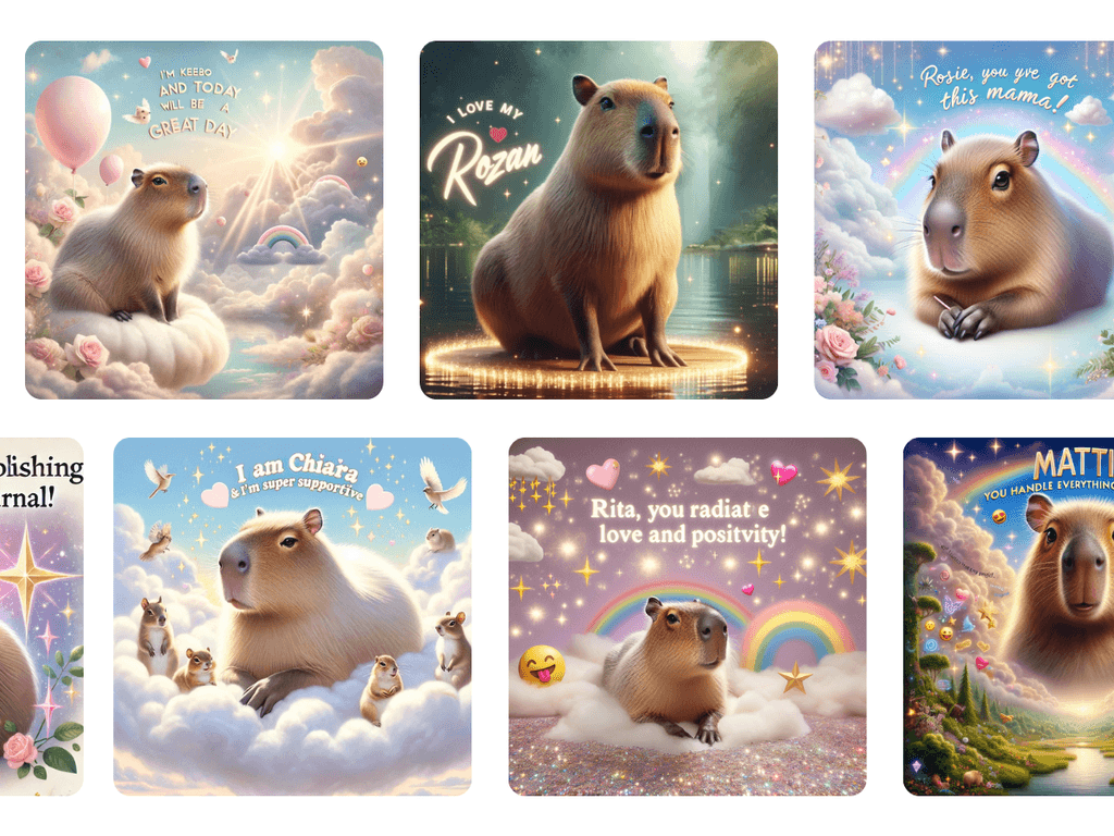 Capybara Affirmations AI - Homepage