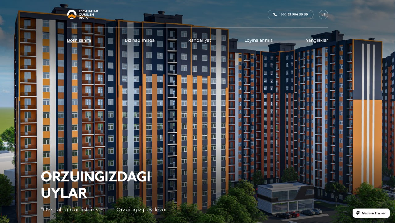 O'z shahar qurilish invest