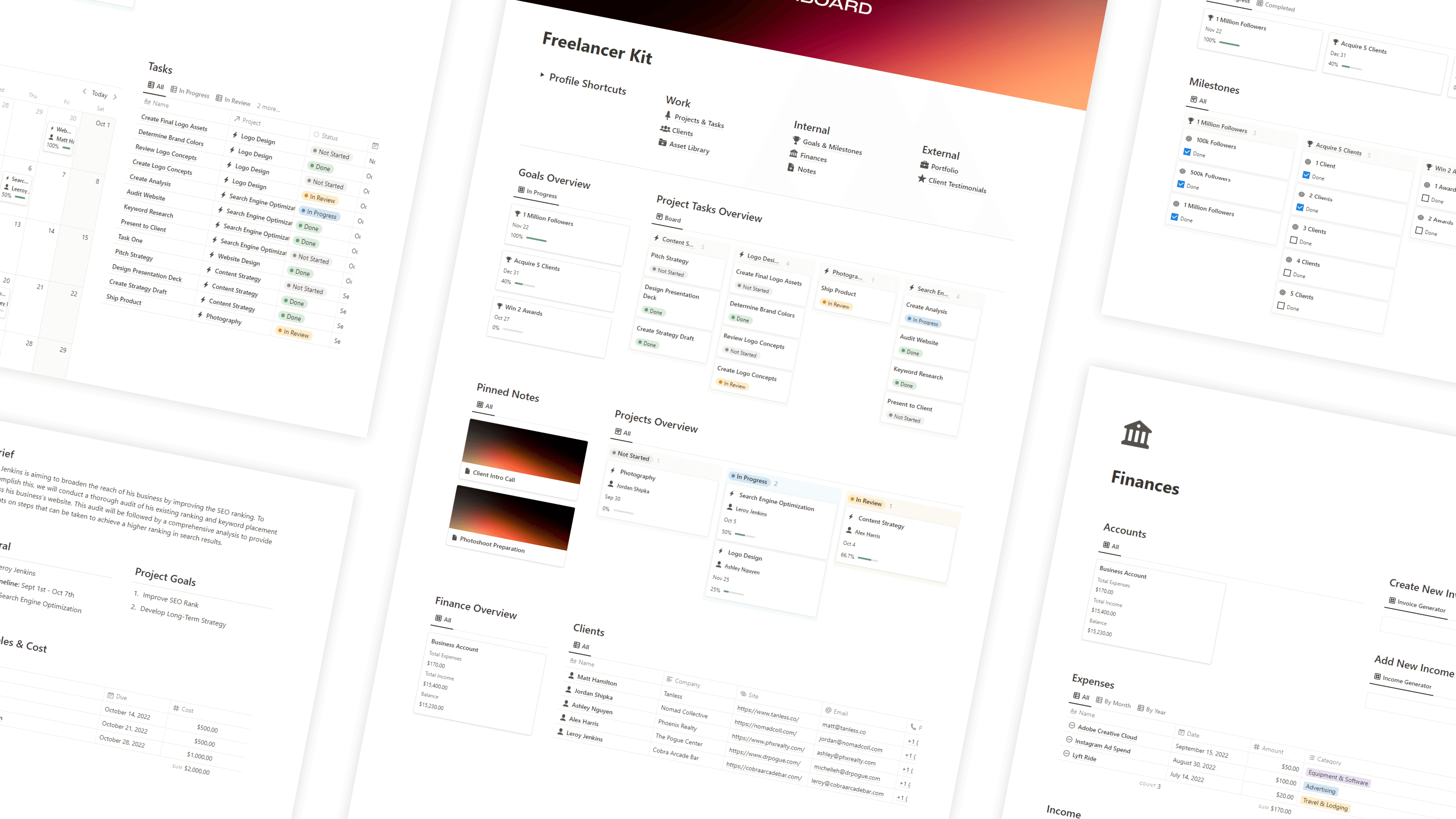 Notion Freelancer Kit — Premium freelance Notion template