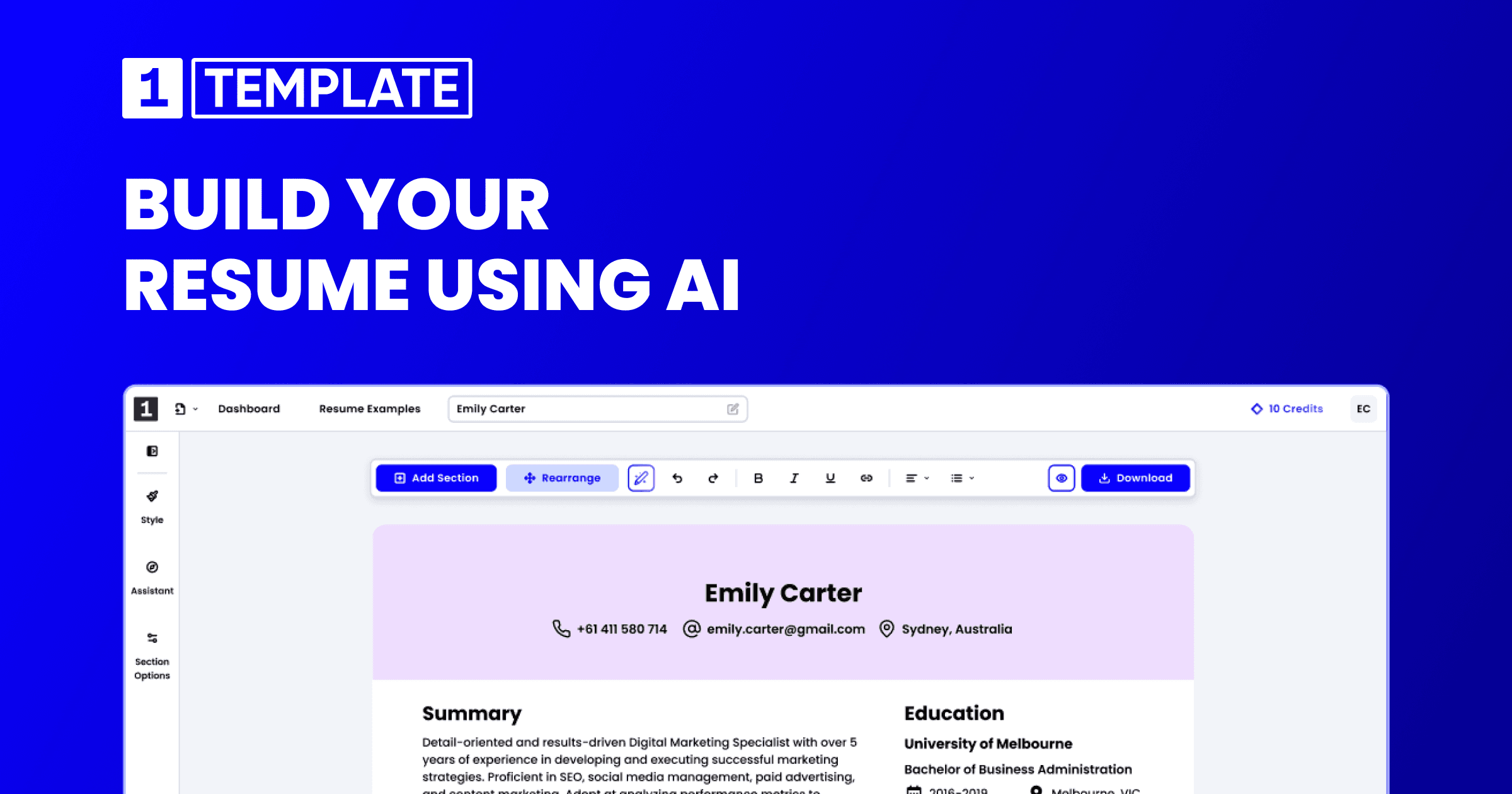 Graphic Designer Resume Guide & Example - 1Template | AI-Powered Resume ...