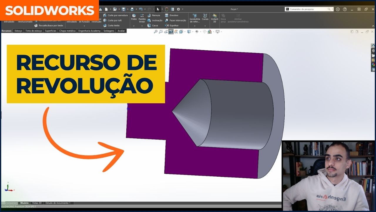 Como Usar o Ressalto Base Revolucionado no Solidworks [Passo a Passo ...