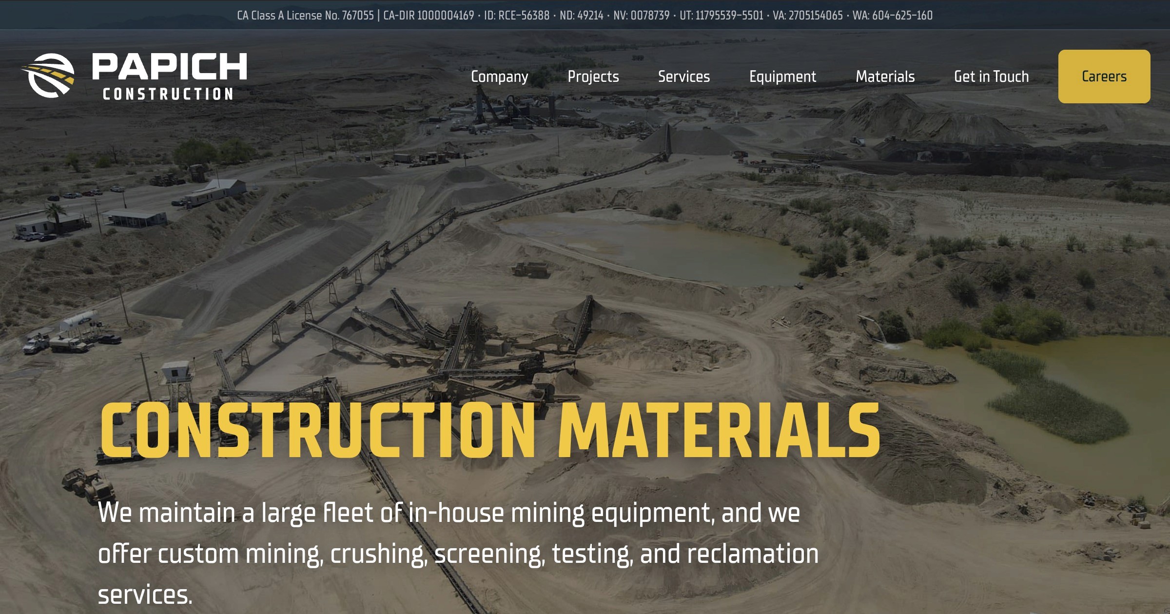 Construction Materials - Papich Construction
