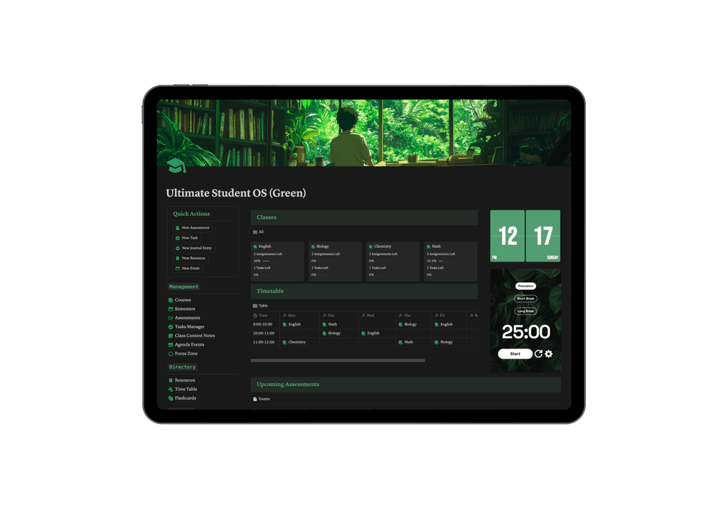 Notion Student OS - the all-in-one student planner Notion template