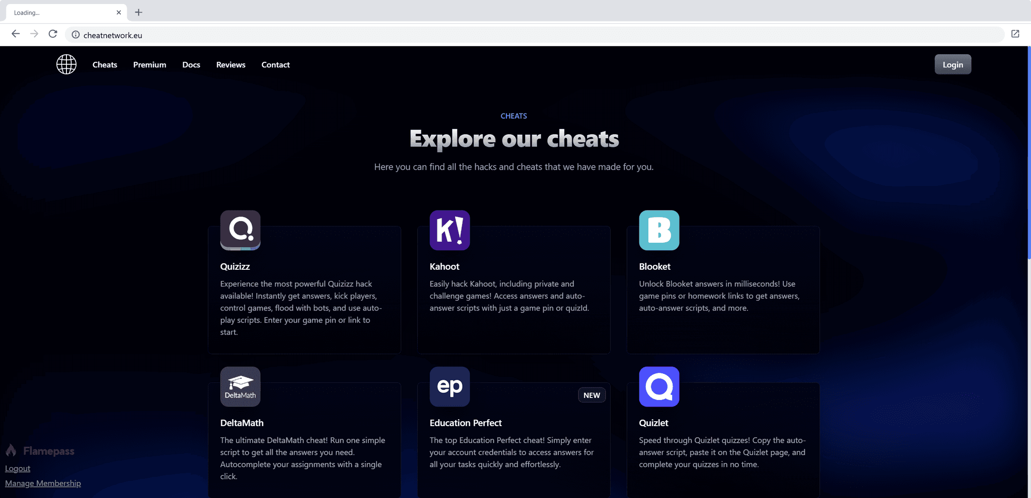 Flamepass - Homepage