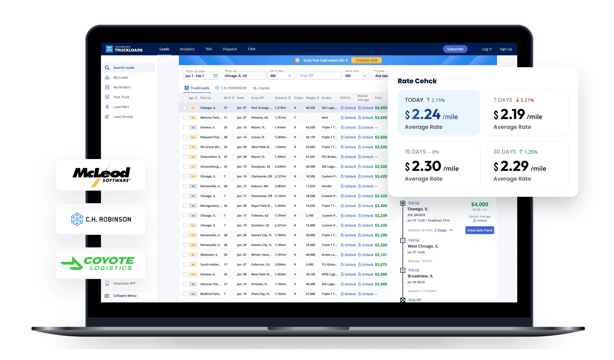 Free Load Board | Truckloads | Trucker Path