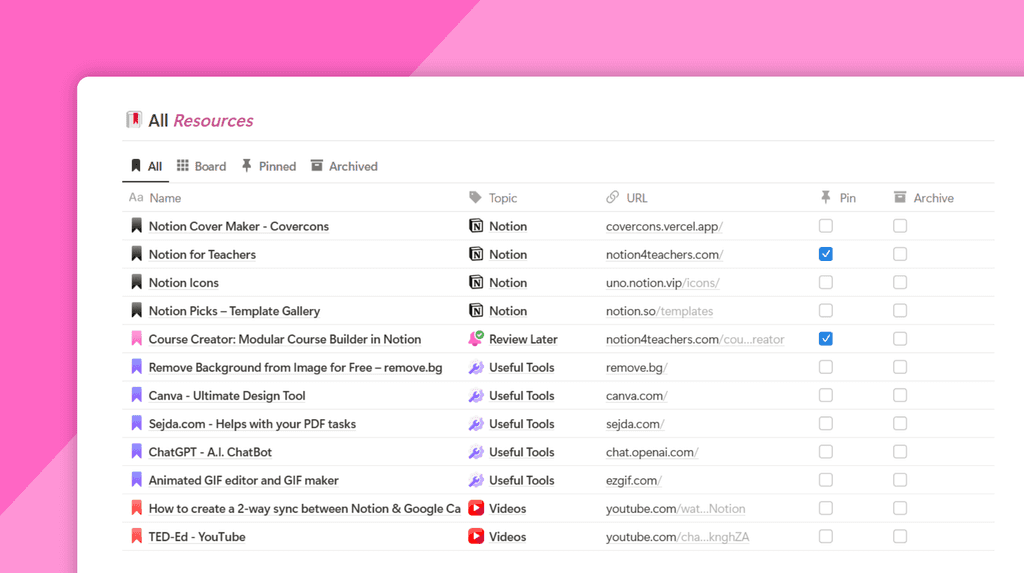 Build a Digital Resource Library for Your Classroom in Notion