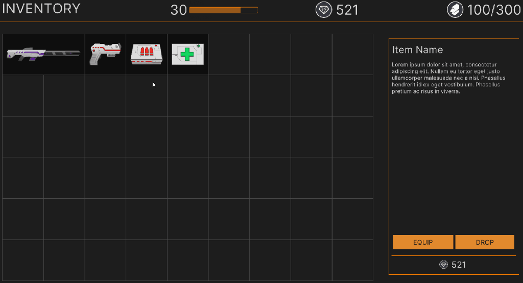 Code the grid based inventory system - What Up Games
