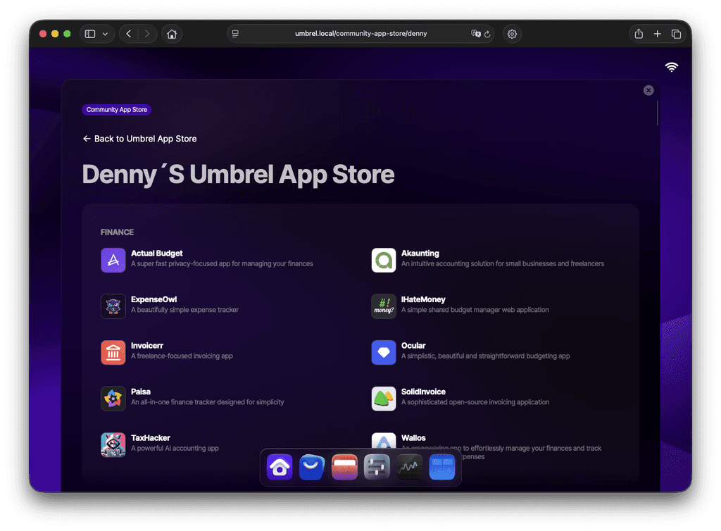Installing Apps - Umbrel - Personal home server and OS for self-hosting