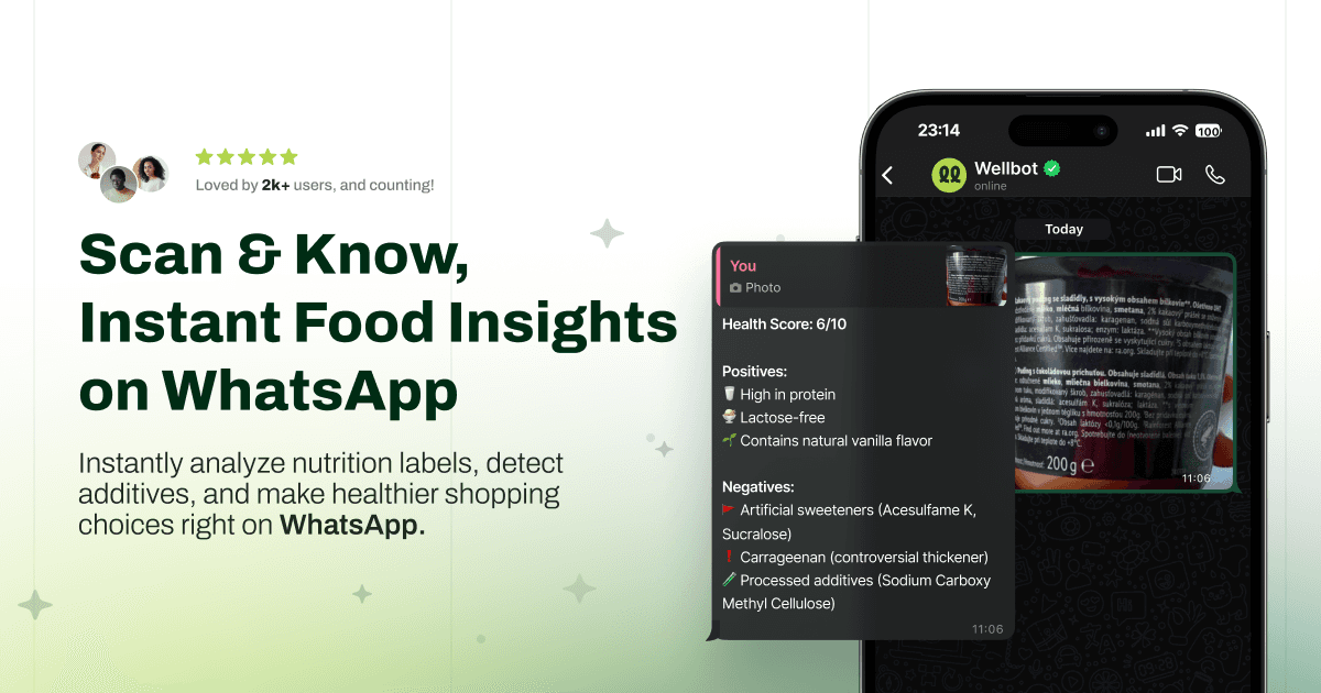 Wellbot: Instant Food Label Scanner via WhatsApp – Analyze Nutrition ...