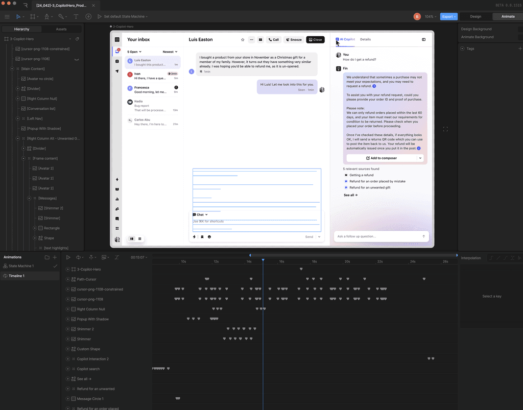 Intercom’s product animation evolution: embracing Rive